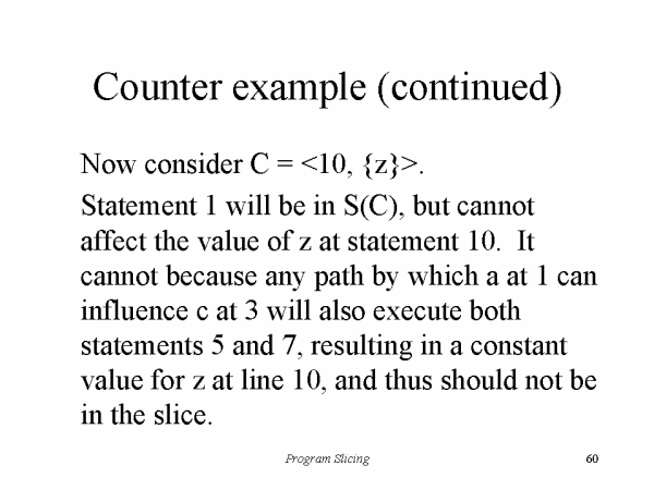 Counter example (continued)